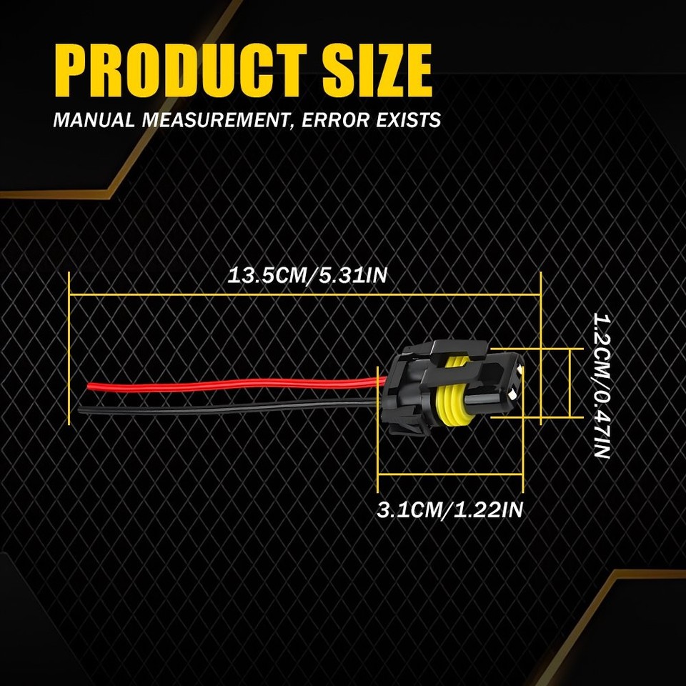 4x 9006 9005 Sockets Bulbs Adapter Headlight Conversion Wire Pigtail ...