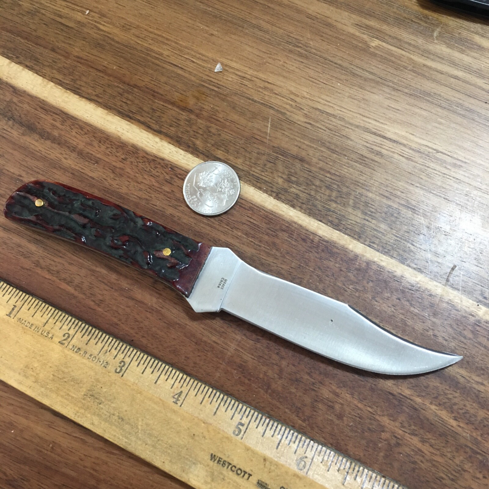 MARBLES GENUINE BONE SKINNER SMALL SHARPFINGER HUNTING KNIFE FIXED ...