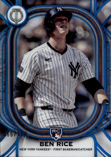 BEN RICE - 2025 Topps Tribute #97 - Rookie Card - Blue Refractor 66/150 ...