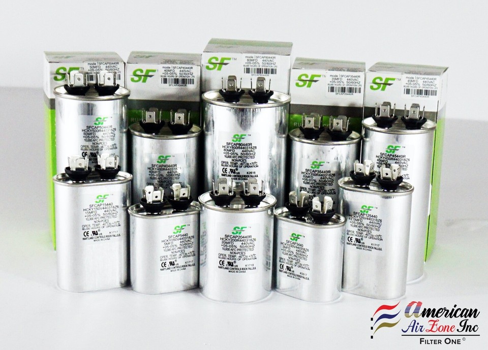 TRANE Run Capacitor - 10 MFD - 370/440V - (Pack of 1) - Oval - For ...