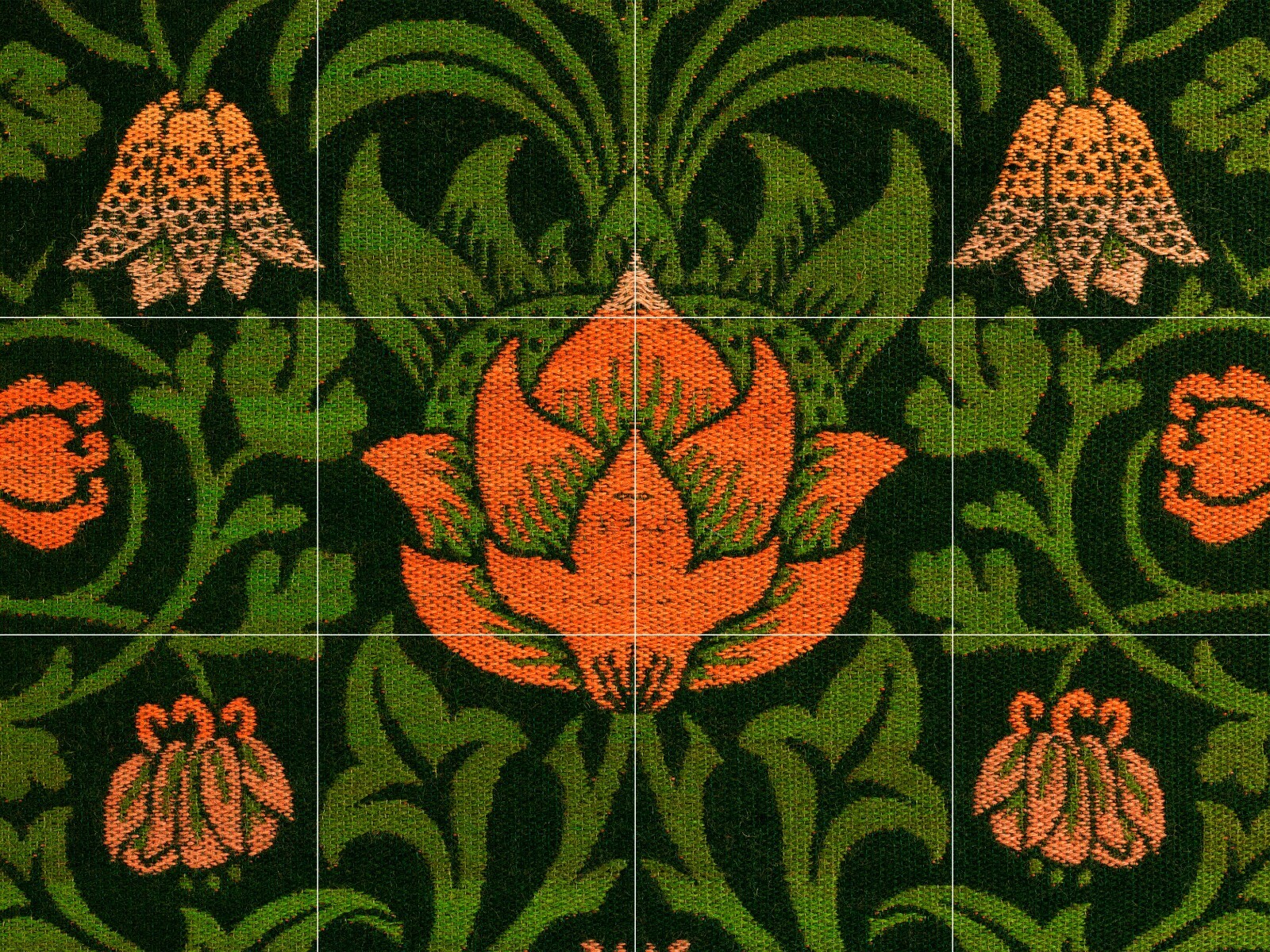 Mosaic Ceramic Panel of Flowers William Morris Wall Art Backsplash Tile ...