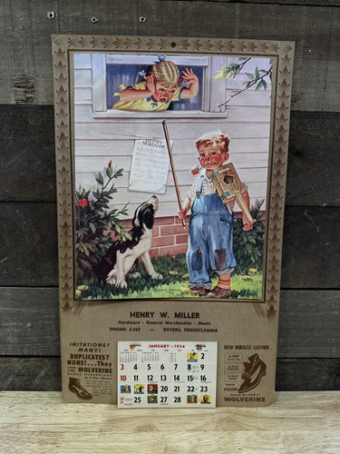 Vintage 1954 Henry W. Miller “Unfinished Serenade” Calendar Boyers, PA ...