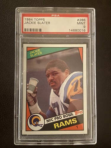 1984 Topps Jackie Slater Los Angeles Rams HOF RC PSA 9 MINT | eBay