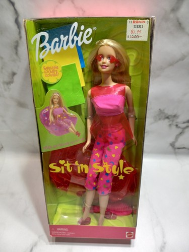 Mattel Barbie Sit In Style Doll #23421 With Inflatable Chair Vintage ...