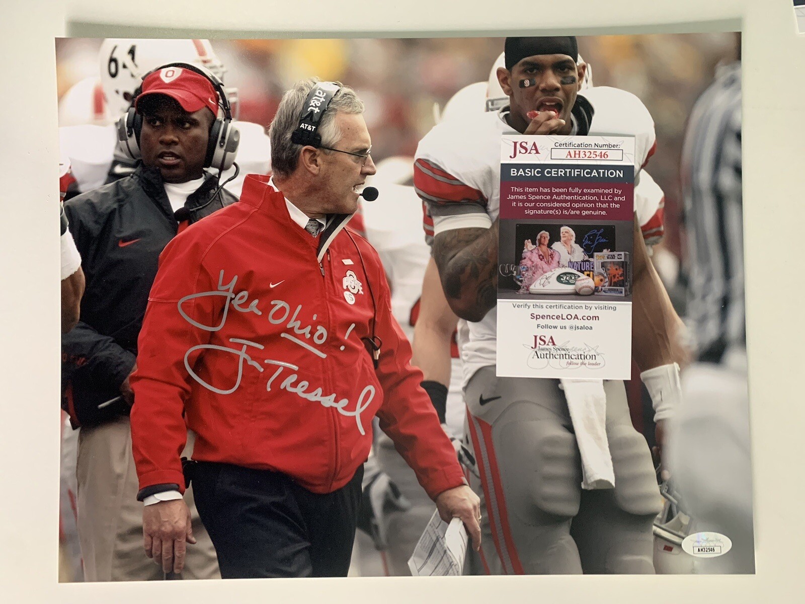 JIM TRESSEL Autographed Signed 11x14 Photo Picture Ohio State OSU ...