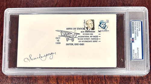 Chuck Yeager SIGNED Flight Cover US Air Force PSA/DNA Authenticated ...