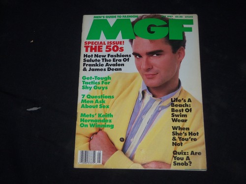 1987 MAY MEN'S GUIDE TO FASHION (MGF) MAGAZINE -MARK REYNOLDS COVER - B ...