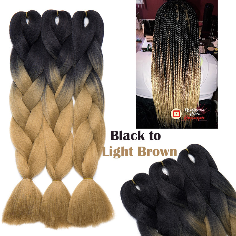 Long Braiding Jumbo Hair Expression Handmade Box Braids as human Mutil ...