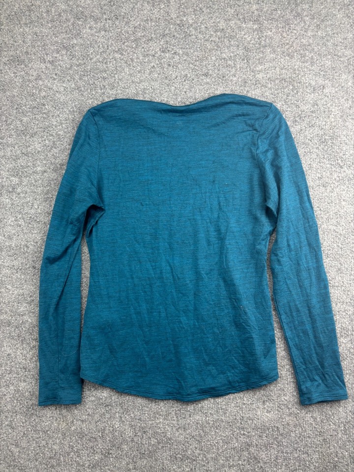 Seg'Ments 100% Merino Wool Shirt Women's Small Blue Woolmark Long ...