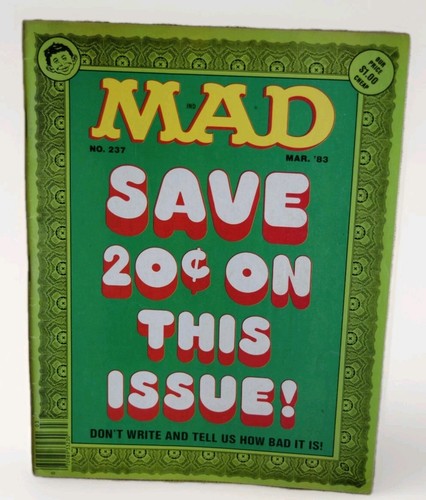 MAD Magazine No. 237 March 1983 Save 20 Cents on This Issue! | eBay