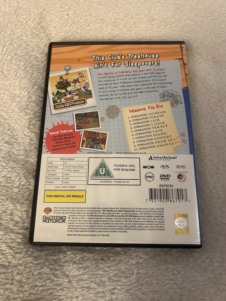 Codename Kids Next Door Vol 1 DVD 00s Cartoon Network KND 53939679120 ...