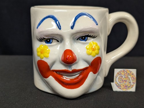 Scarce 1993 Ron Lee 3D Clown Face Coffee Tea Mug Hand Painted Cup HTF ...