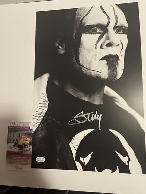 Sting WWE AEW WCW Wrestling 11x17 Signed Poster JSA Witness Certified ...