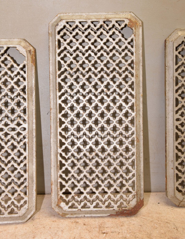 3 antique cast iron radiator grate grill screen register floor wall ...