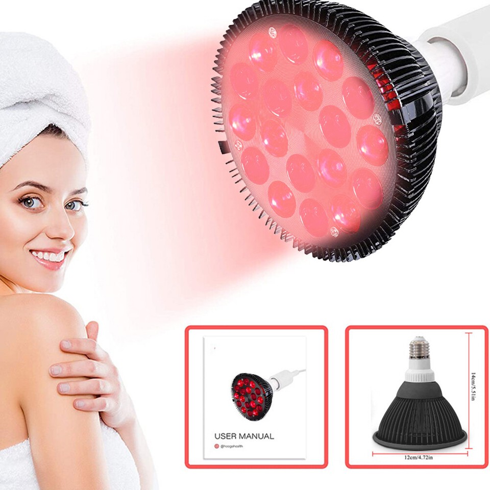 Red Light Lamp 54W Red LED Light Therapy Lamp Red 660nm And 850nm Near ...