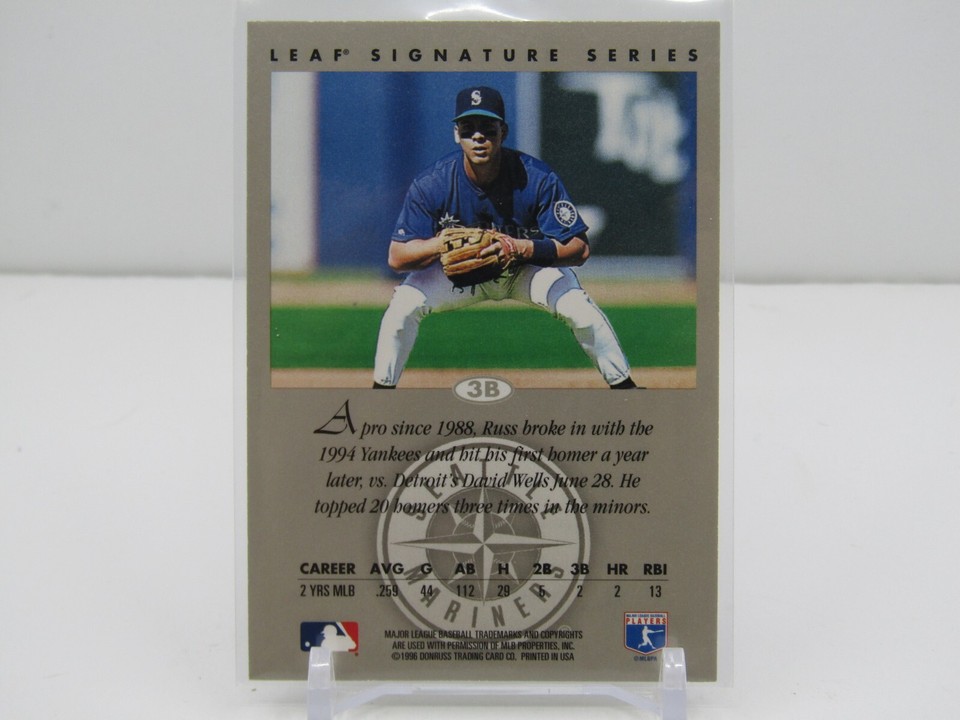 RUSS DAVIS 1996 LEAF SIGNATURE SERIES BRONZE AUTOGRAPH! SEATTLE ...