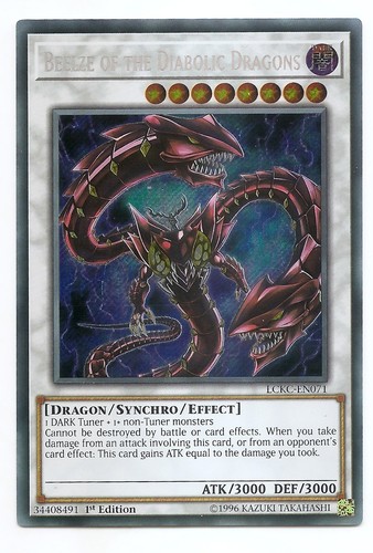 Beelze of the Diabolic Dragons LCKC-EN071 Secret Rare Yu-Gi-Oh Card 1st ...