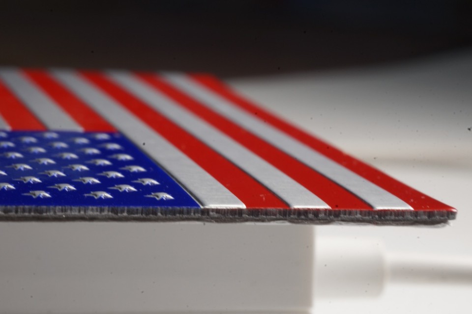 3D Metal US American Flag Emblem Sticker Decal | High Grade Aluminum 3. ...