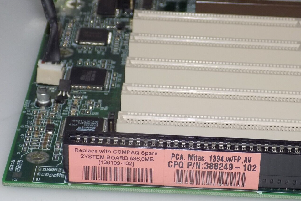 COMPAQ PRESARIO 388249-102, SLOT 1 Intel Pentium III MOTHERBOARD ATX ...