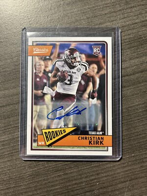 2018 Panini Classics Christian Kirk Rookie Auto RC #/99 #222 Sh | eBay