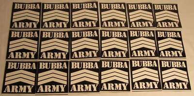 Bubba Army 4" x 4" Vinyl Decal Sticker - Lot of 18 | eBay