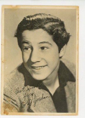 Vintage 5x7 Fan Photo Actor Bobby Jordan Dead End Kids Pre Printed ...