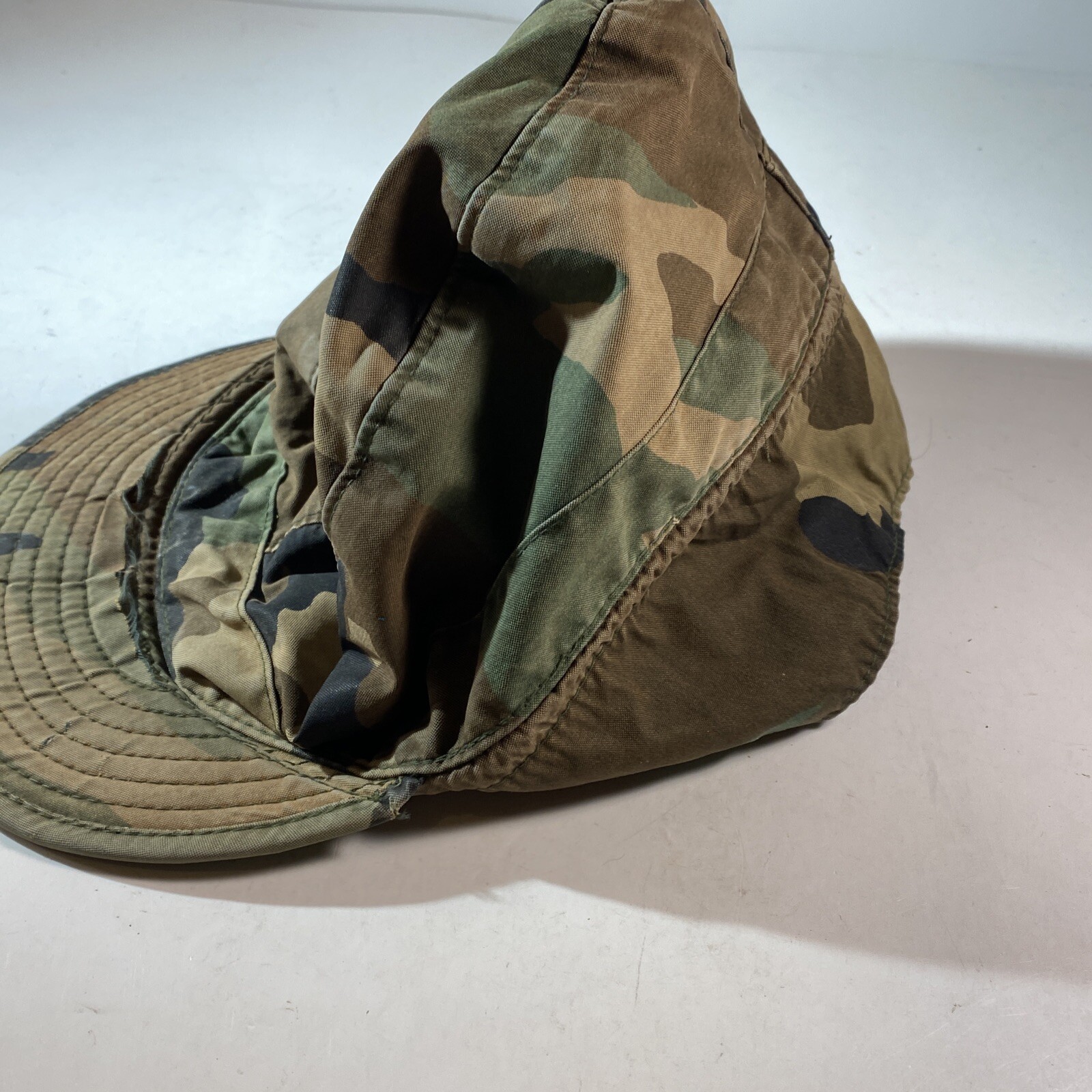 Vintage US Military Issue BDU Combat Cap Hat Winter E… - Gem