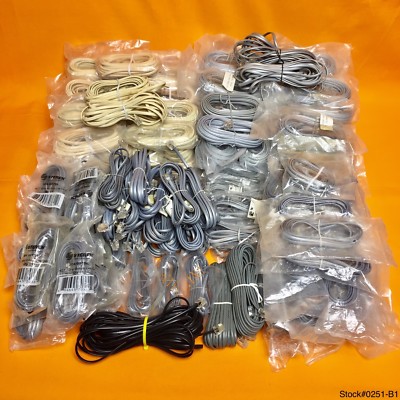 STEREN/MIX BRAND 74 6-7ft /81 15ft MODULAR LINE CORD (LOT OF 155) FREE ...
