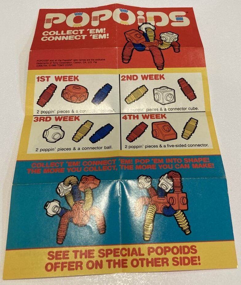 McDonald’s Vintage Happy Meal TOMY Popoids ad insert 1985 | eBay
