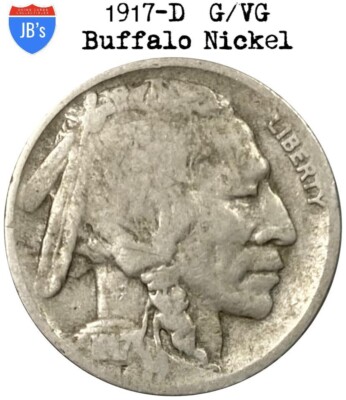 1917-D Buffalo Nickel Good to Very Good G/VG *JB's Coins* | eBay