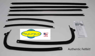 69 70 71 72 GTO 2-Door Hardtop Door Window Felt Fuzzies Rubber Seal 8 ...