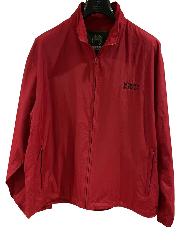 Red MAKERS MARK Bourbon Whisky Weatherproof Jacket Mens XL | eBay