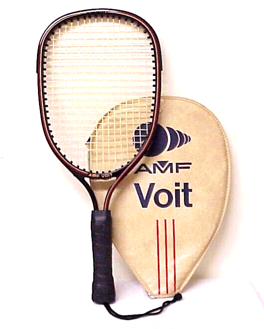 AMF VOIT PACER GRAPHITE RACQUETBALL RACKET WITH CASE 4" VINTAGE AMF ...