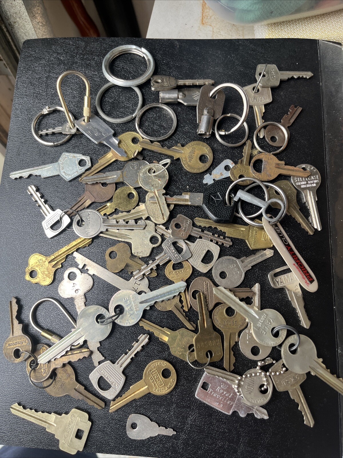 VINTAGE ~ Lot of 56 OLD KEYS Cars/House/Safes/Lockers Etc. Keychain ...