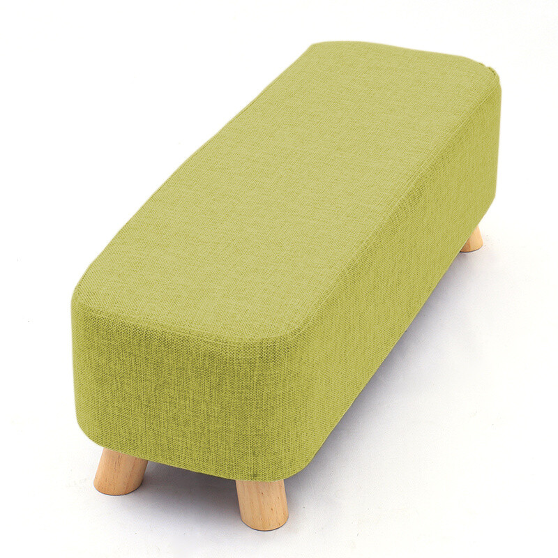 Padded Large Footstool Ottoman Rectangle Square Pouffe Bench Stool Wood ...