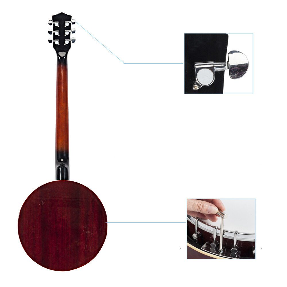 US High Quality Closed Back 6-String Resonator Guitar Banjo 6-string ...