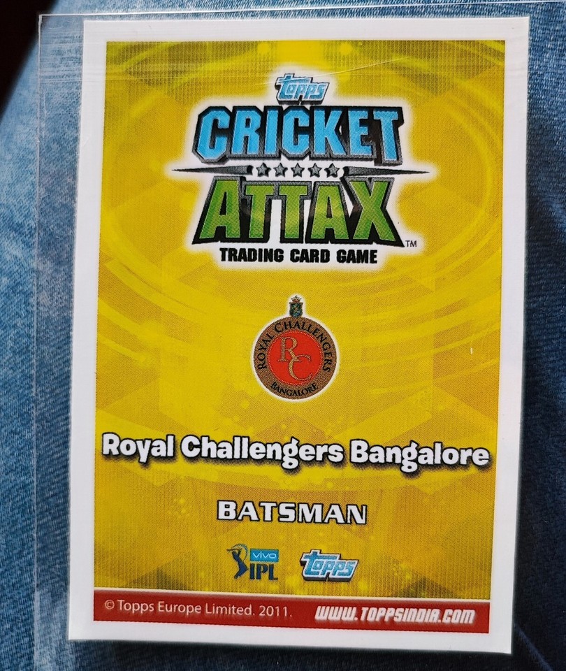 Virat kohli card INDIA cricket attax 2016 Gold Foil card GOAT ipl ...