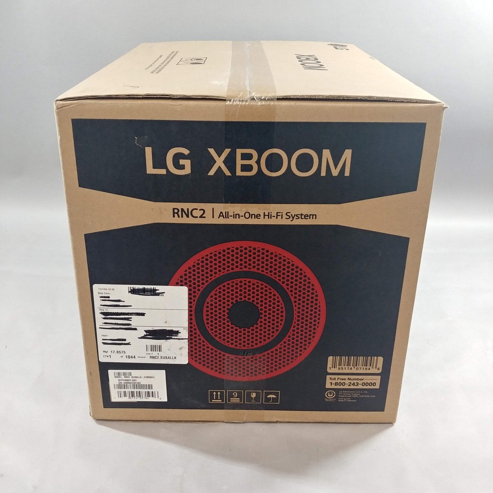 New LG XBOOM RNC2 Wireless Portable Bluetooth Speaker Black RNC2 ...