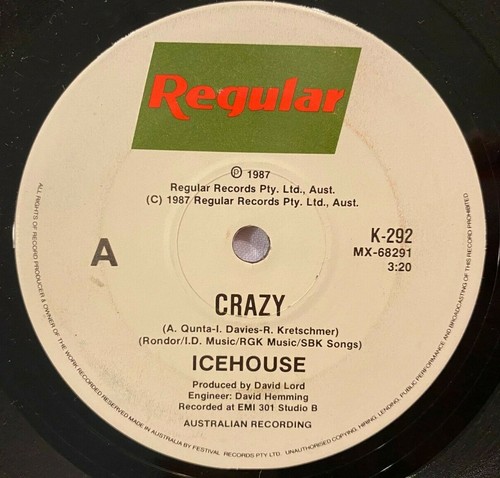 ICEHOUSE CRAZY 1987 AUSTRALIAN RELEASE 7" 45 SINGLE | eBay Australia