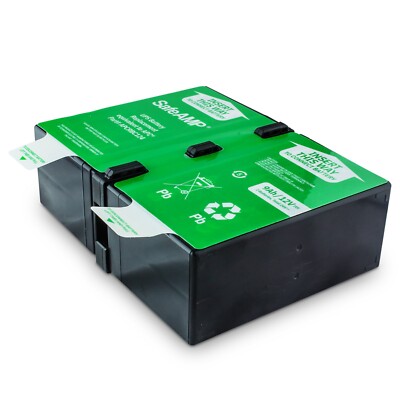 SafeAMP UPS 9Ah, 24VDC VRLA Battery Replace APC Models RBC124 and ...