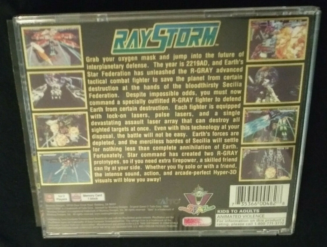 RayStorm US version PlayStation PS1 PSX Ray Storm in good condition ...
