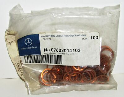 NEW GENUINE MERCEDES BENZ SEAL RING LOT OF 75 OEM PART NO. N ...