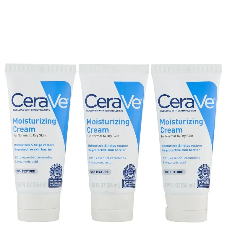 CeraVe Moisturizing Cream 1.89 fl oz (1 pack, 3 pack, and 6 pack ...