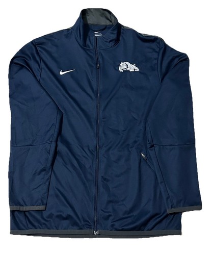 Georgia Bulldogs Nike Jacket Mens L Blue Full Zip Hoodie Dri Fit NCAA ...