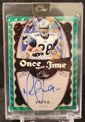 2023 Panini One Marshall Faulk Once Upon A Time Green Prizm Autograph ...