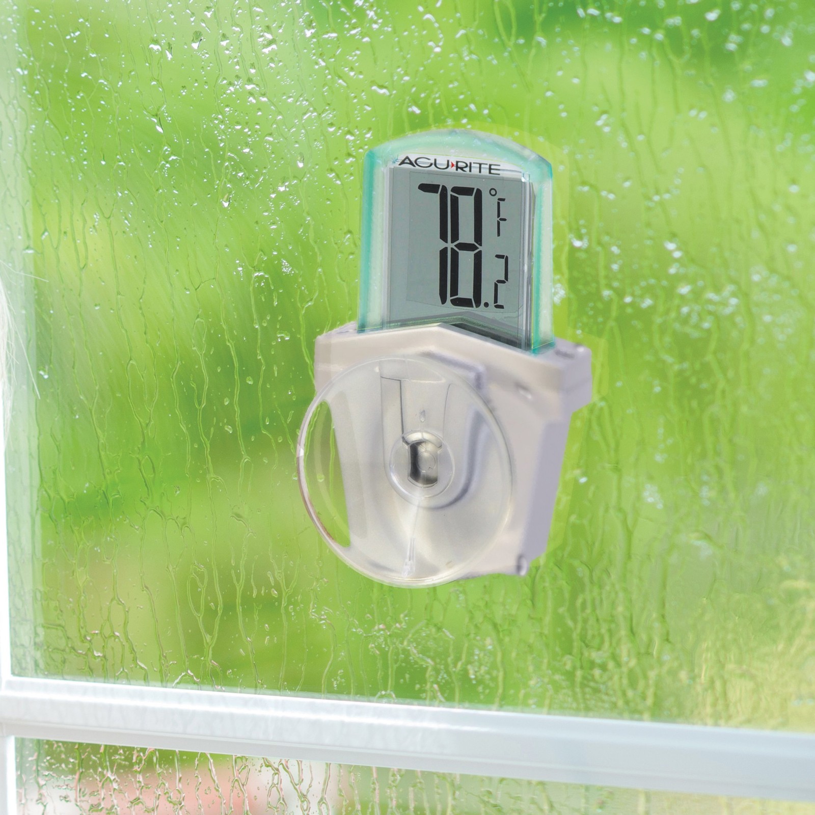 AcuRite 00799HDSBA1 00799 Digital Outdoor Window Thermometer, White, 0. ...