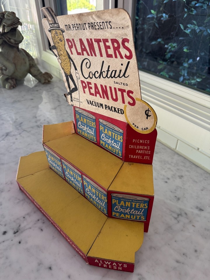 Very Rare Planters Mr Peanut Cardboard Store Display | eBay