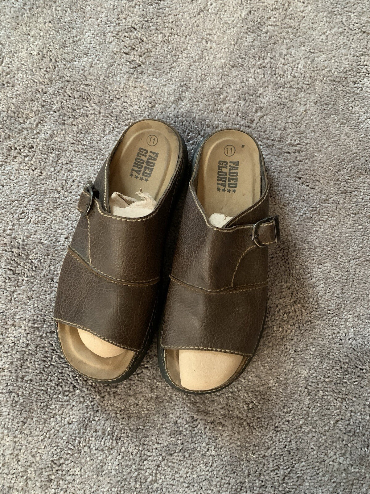 Y2K Heavy Double Stitched Soles Slide In Faded Glory … - Gem