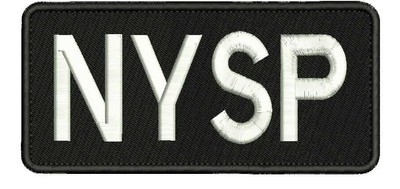 NYSP embroidery patch 3x6.5 hook on back | eBay