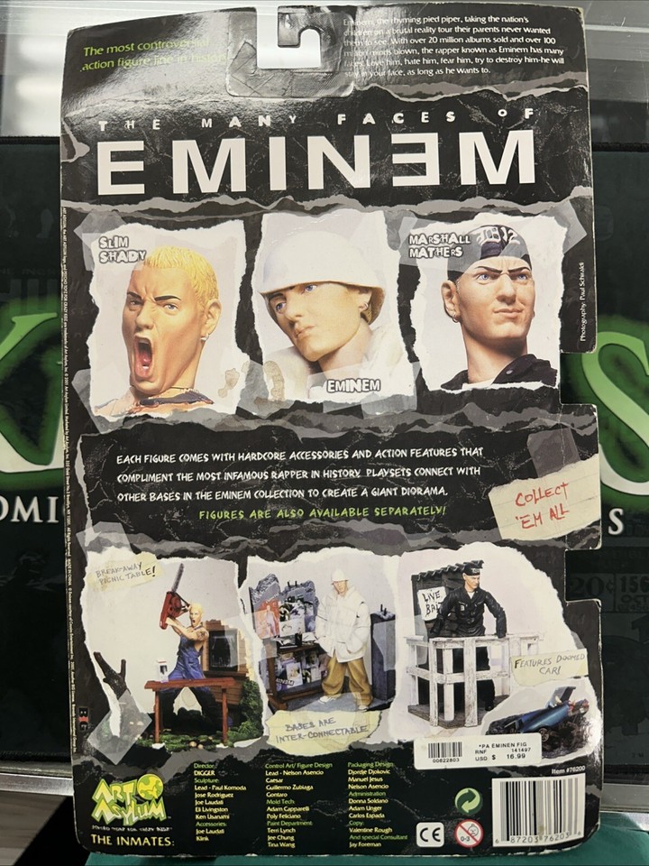 Art Asylum Eminem Slim Shady Chainsaw Marshall Mathers 7 inch Action ...